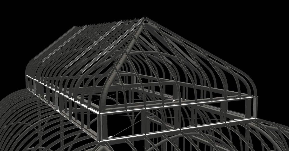 Orangerie Curved Steel Structure by ADSL Group